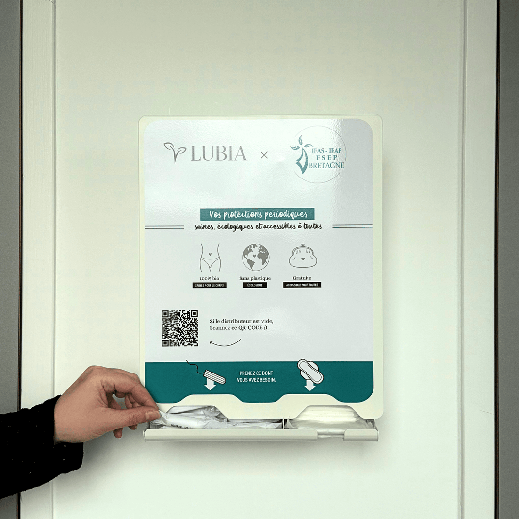 Distributeurs de serviettes hygiéniques 100% BIO - Lubia